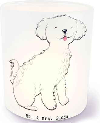 Mr. & Mrs. Panda Windlicht Bichon Fris&eacute; Moment - Geschenk, Teelichthalter, Outdoor, Windlichter, Kerzenhalter, Glas