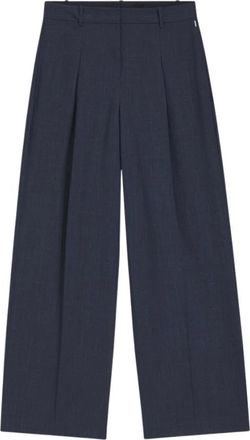 HUGO BOSS Femme, Pantalons, Bleu, Taille: 38 FR Pantalon coupe regular en laine vierge