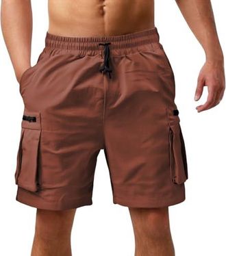 Generic Short cargo pour homme - Short de sport extensible - Pantalon chino pour homme - Pantalon cargo de d&eacute;tente - Pantalon de marche - Pantalon de surv&ecirc;tem