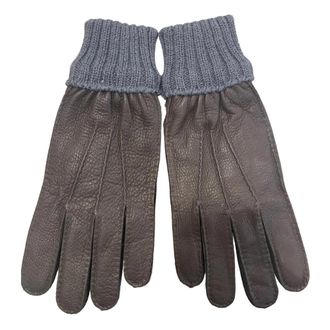 Restelli Guanti Handgefertigte Handschuhe aus Hirschleder - - Accessories - Herren - Braun - 9 IN