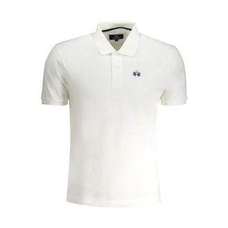 La Martina Wei&szlig;es Baumwoll-Poloshirt Klassische Passform - - Tops - Herren - Wei&szlig; - 2XL