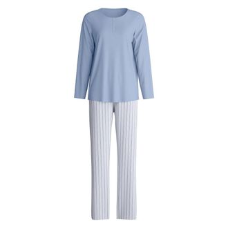 CALIDA Gestreifter Traum Pyjama- lang - - Nightwear & Lounge - Damen - Blau - S