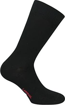 Labonal Chaussette. Unie Jersey Bambou, Viscose. Noir. 42/43 FABRIQUE EN FRANCE - HOMME. (1 paire)