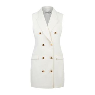 Elisabetta Franchi Elegante Damenkleider Kollektion - - Dresses - Damen - Wei&szlig; - M
