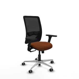 Piqueras y Crespo Brauner Schreibtischstuhl Zulema mit 3D-Armlehnen, h&ouml;henverstellbare Lendenwirbelst&uuml;tze, ausgestattet mit Sincro 3 Positionen und Schneideschaum, Schw