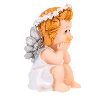 Cabilock Harz Engel Figur Skulptur Deko Wohnraum Tischdeko Engelstatuen Dekoratives Ornament