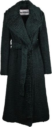 Jil Sander Femme, Manteaux, Vert, Taille: 38 FR Cappotto in mohair