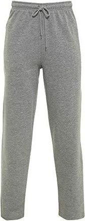 Parsa Fashions Pantalon de jogging uni &agrave; ourlet ouvert pour homme Pantalon de jogging en polaire Pantalon de sport Tailles S &agrave; XXXXXXXL S &agrave; 7XL, gris argent&eacute;, 3XL