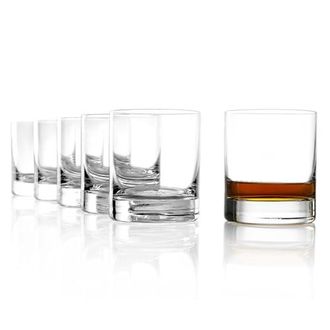 Stölzle Whiskygläser D.O.F. New York Bar 6er-Set 420 ml - Hochwertige Tumbler in elegantem Design - Whisky Gläser aus bleifreiem Kristallglas - Spülmaschinen-