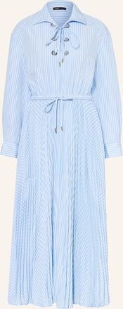 Maje Hemdblusenkleid Mit Plissees blau