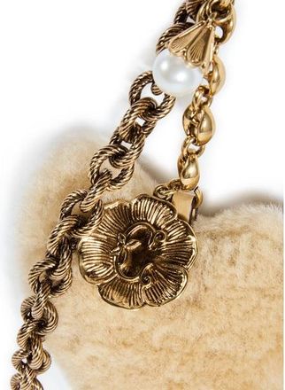 Chlo&eacute; Porte-cl&eacute;s coeur shearling