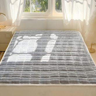 Generic Queen-Size-Matratzenauflage & Faltbare Bodenmatte, ultraweiche, tragbare Tatami-Schlafmatte für Camping & Wohnmobilreisen, vollwertiges aufrollbares D