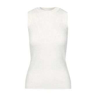 Sportmax Jersey Rundhals &Auml;rmellos - - Tops - Damen - Wei&szlig; - L
