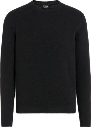 Ermenegildo Zegna Homme, Pulls, Noir, Taille: 2XL Maglia girocollo in Oasi Cashmere