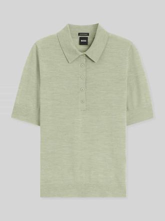 HUGO BOSS Regular Fit Poloshirt aus reiner Schurwolle Modell Fidenka