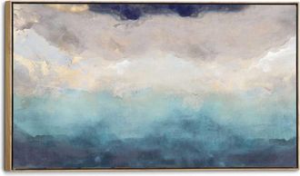 Reinders Leinwandbild, Abstrakte Kunst, Wohnzimmer, Wandbild, Wanddeko, Room Decor, Leinwand, Blau, 70 x 118