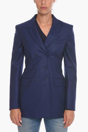 Stella McCartney Langer zweireihiger Blazer aus Wolle Stella McCartney