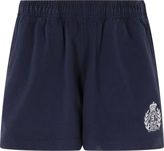 Sporty & Rich Femme, Shorts, Bleu, Taille: 42 FR NY Crest Embroidered Disco Short