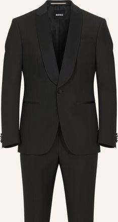 HUGO BOSS Business Anzug H-Huge-2pcs-Tuxs-254 Slim Fit braun