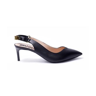 Moschino Metallic Letters Sling Back Abs&auml;tze - - Shoes - Damen - Schwarzk - 36 EU