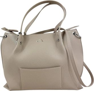 A|X Armani Exchange Femme, Sacs, Beige, Taille: ONE Size Textured Fabric Shopper