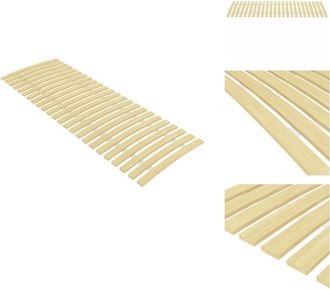 vidaXL Lattenrost mit 24 Latten 70x200 cm - Holz Lattenrost - Lattenrost 70x200 - Pappelholzlattenrost - Rollos Lattenrost - Zusammenklappbarer Lattenrost