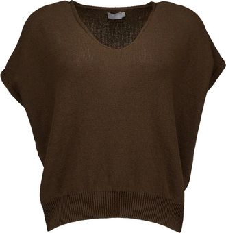 No Man's Land Femme, Pulls, Brun, Taille: 40 FR 65.162 V-neck Tricots