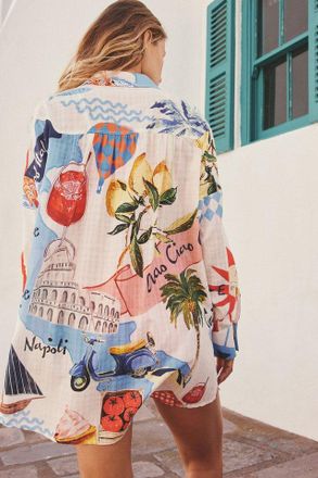 Next Strandshirt Strandkleid aus 100 % Baumwolle (1-tlg)