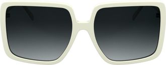 Karl Lagerfeld Womens Sunglasses KL6187S - White with Gradient Grey Lens