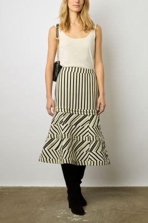 Gerard Darel Jupe ray&eacute;e noir et blanc - DANITA - Naturel