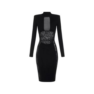 Elisabetta Franchi Damen, Kleider, Schwarzk, XSGr&ouml;&szlig;e
