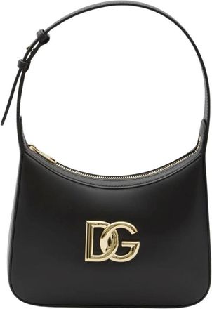 Dolce & Gabbana Femme, Sacs, Noir, Taille: ONE Size Logo Shoulder Bag
