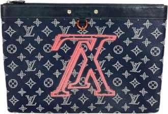 Louis Vuitton Sac pochette Pre-owned - Homme - Pre-owned - Bleu - Taille: ONE Size