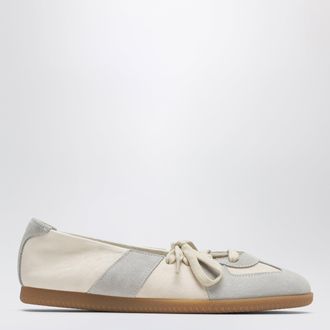 Maison Margiela Ballerinas Replica Ballet mit Schn&uuml;rung aus Leder sandfarben