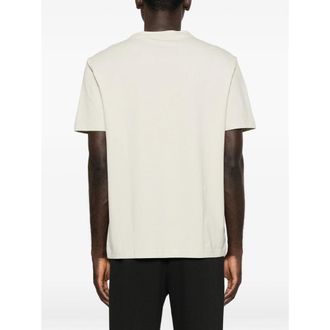 HUGO BOSS Logo-Print Cotton-Blend T-Shirt - Beige
