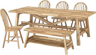 IKEA SKOGSTA / SKOGSTA Tisch + 4 St&uuml;hle + Bank