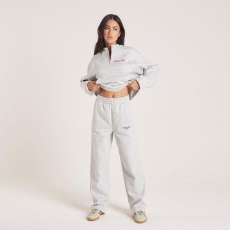 Lounge Pantalon de Jogging à Jambe Droite - Gris Chiné - XS / Regular