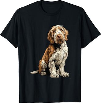 Whyitsme Design Orange und Wei&szlig; Spinone Italiano Hund Illustration T-Shirt