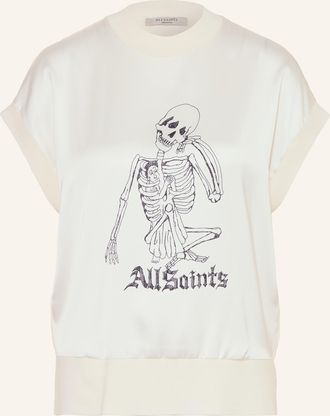 AllSaints Allsaints Stricktop Im Materialmix weiss