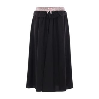 Maison Margiela Femme, Jupes, Noir, Taille: 36 FR Jupe Midi &agrave; Panneaux Noir Multicolore