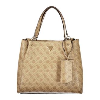 Guess Sac fourre-tout Logo Lorella - Femme - Sacs - Beige - Taille: ONE Size