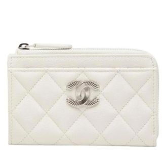Chanel unisex, Pre-owned, Blanc, Taille: ONE Size Porte-cartes Pre-owned