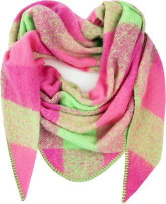 Glamexx24 XXL Schal Damen Winterschal Unisex Halstuch Poncho Dreieckige Form Trendfarben Kariert Schal Viele Variationen