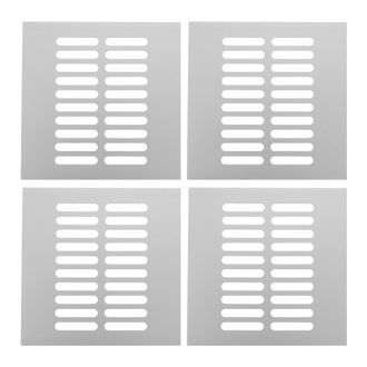 Amosfun Alipis 4st&uuml;cke L&uuml;ftungsgitter f&uuml;r Wohnr&auml;ume Badezimmerl&uuml;ftungsabdeckung aus Legierung Flache Quadratische L&uuml;ftungsabdeckung f&uuml;r Kleiderschr&auml;nke Luftzi