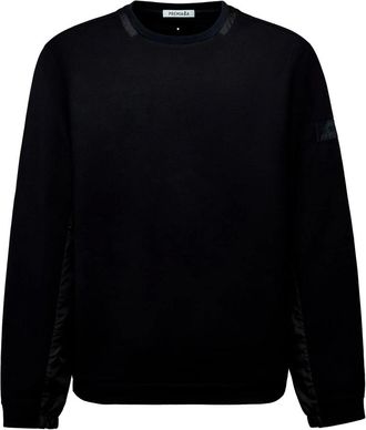 Premiata Homme, Sweatshirts et sweats &agrave; capuche, Noir, Taille: S SweaT-shirt &agrave; col rond avec d&eacute;tails en nylon