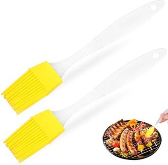 Cabilock Brosse &Agrave; Huile En Silicone 2 Pi&egrave;ces Pinceau Alimentaire Souple Pour P&acirc;tisserie Cuisson Badigeonnage Grillades Cuisine