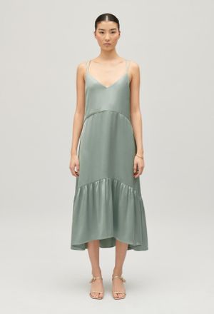 Claudie Pierlot Satiniertes Midikleid