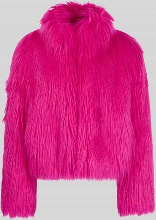 Marc Cain Regular Fit Webpelzjacke mit hohem Stehkragen