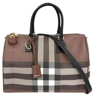 Burberry Sac Boston Pre-owned - Femme - Pre-owned - Brun - Taille: ONE Size