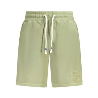 North Sails Gr&uuml;ne Baumwollb&uuml;rstenhose mit Stickerei - - Shorts - Herren - Gr&uuml;n - S